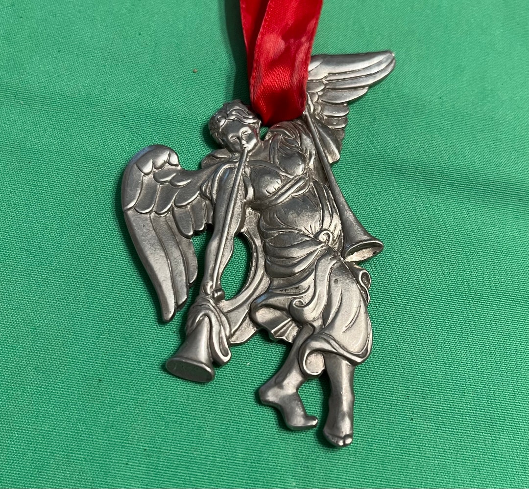 Master Craftsmen Pewter Trumpeting Angel Ornament - Etsy