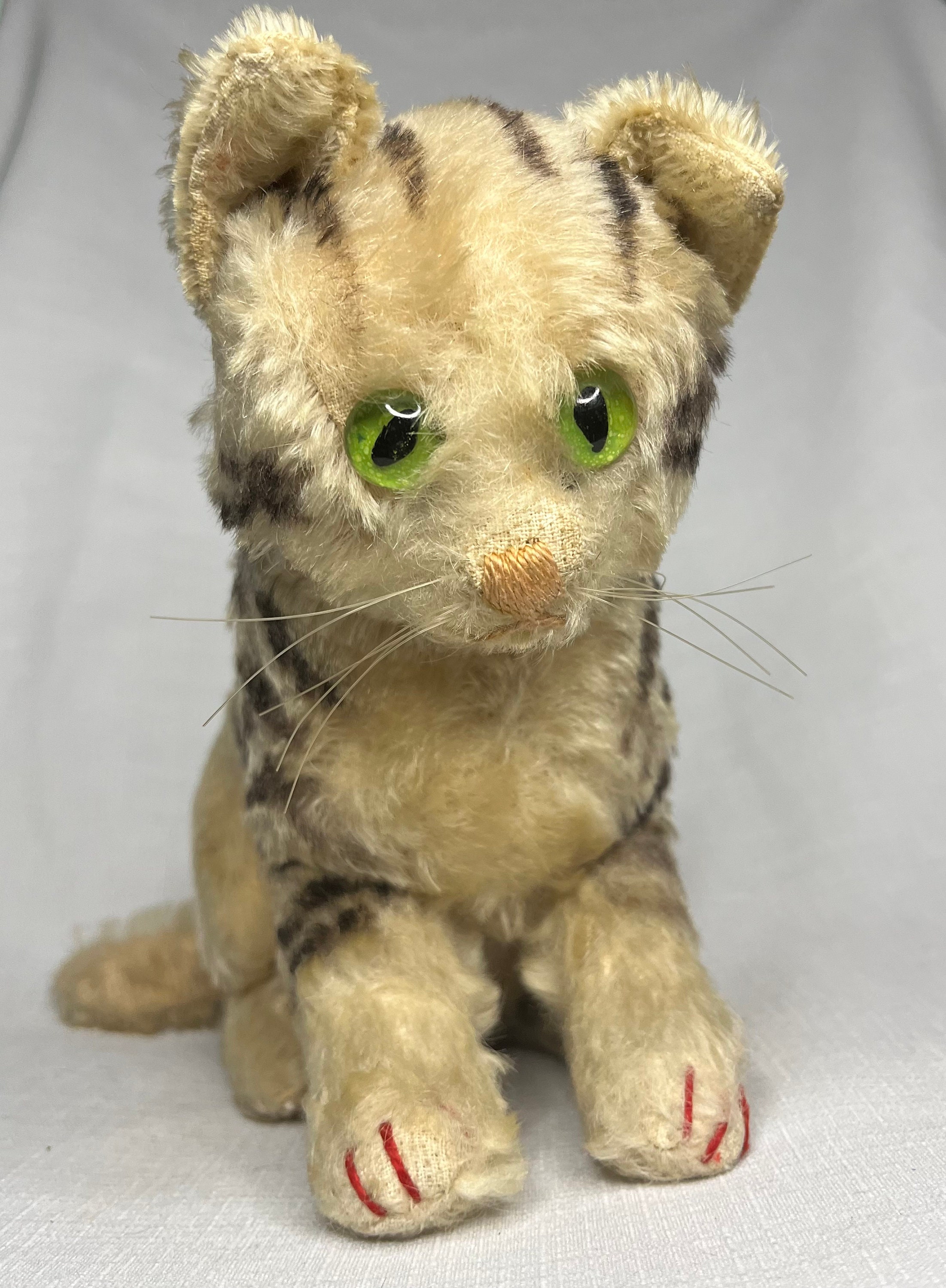 Vintage Steiff Cat Tabby Sitting Head Swivels Grey Susi - Etsy
