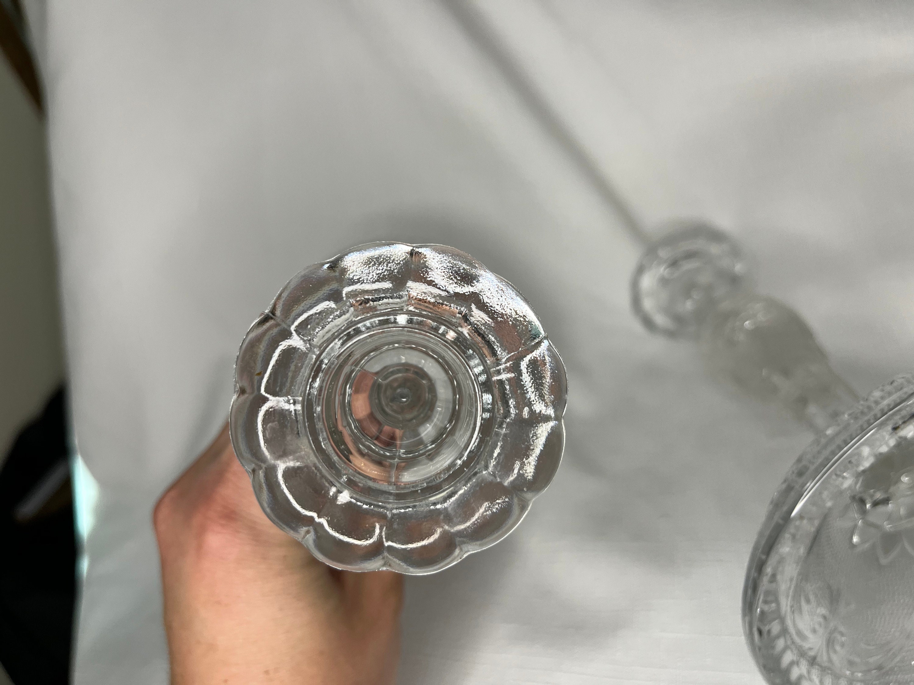 Vintage Indiana Clear Sandwich Glass Candlesticks Tiara Pattern, Two ...