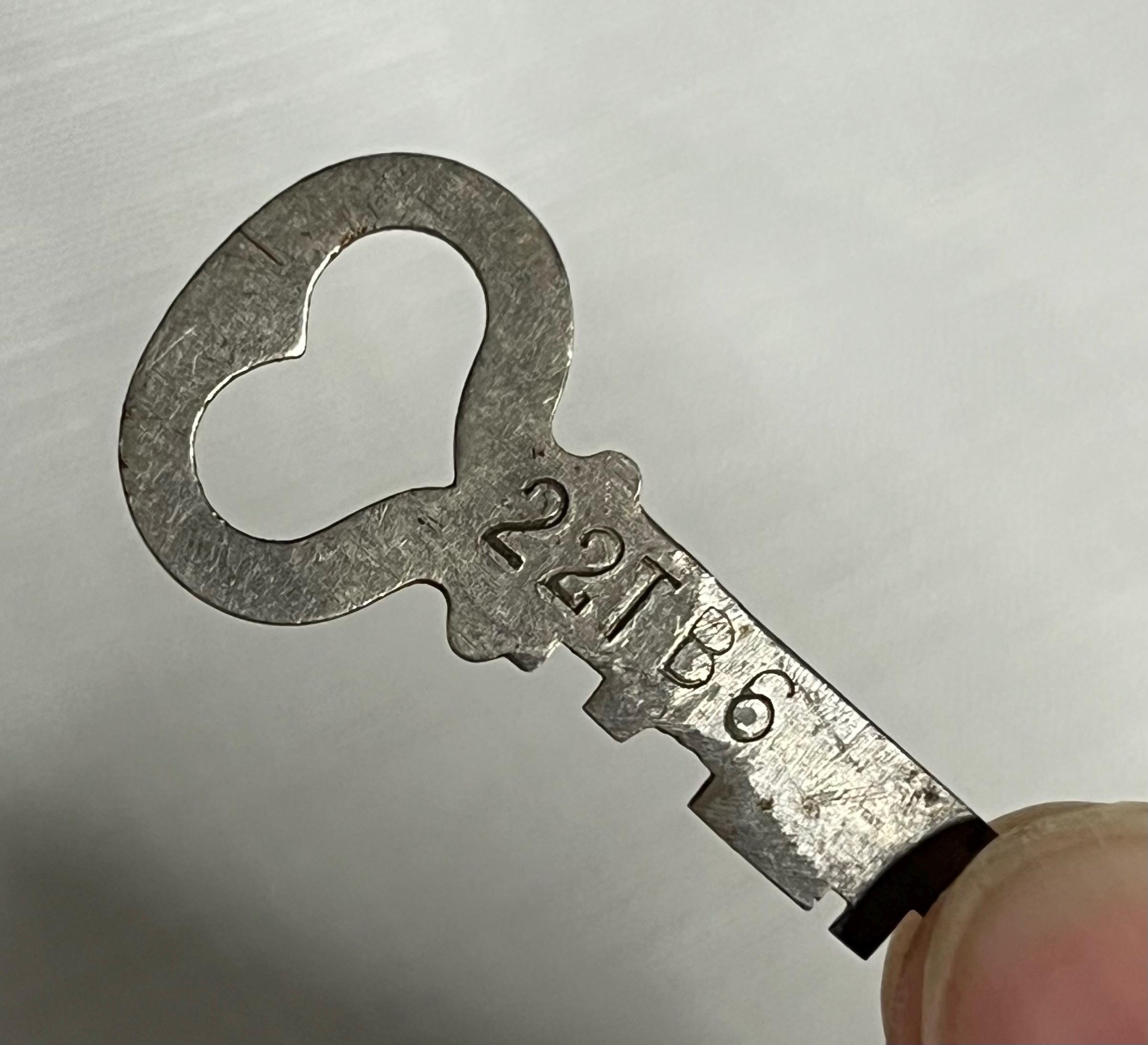 Vintage Eagle Lock Co Keys (4), Padlock Key, Flat Key, Heart Cutout ...
