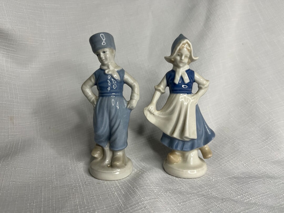 Vintage Delft Blue Dutch Boy and Girl Porcelain Figurines, 2086 and ...