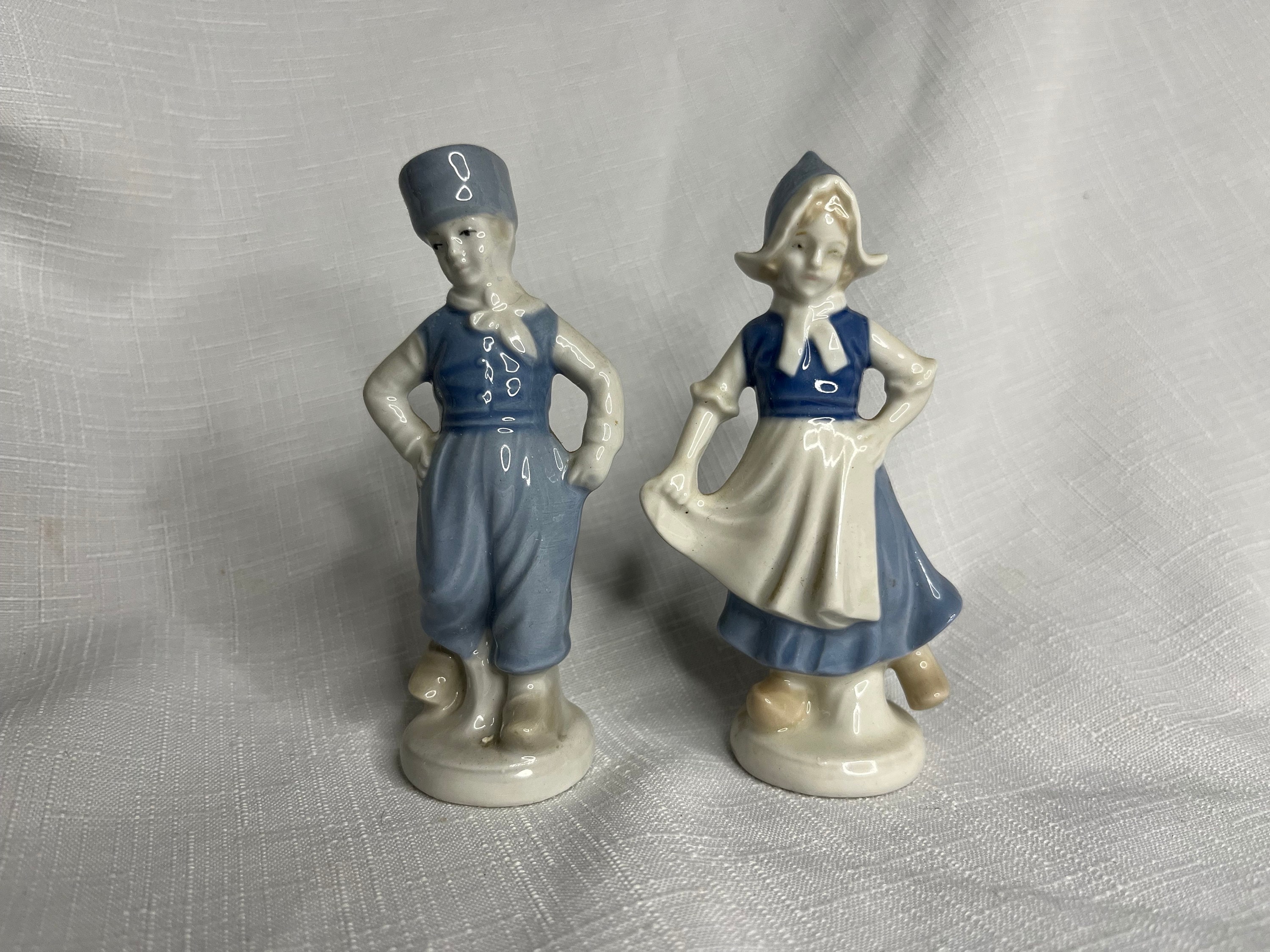 Vintage Delft Blue Dutch Boy and Girl Porcelain Figurines, 2086 and ...