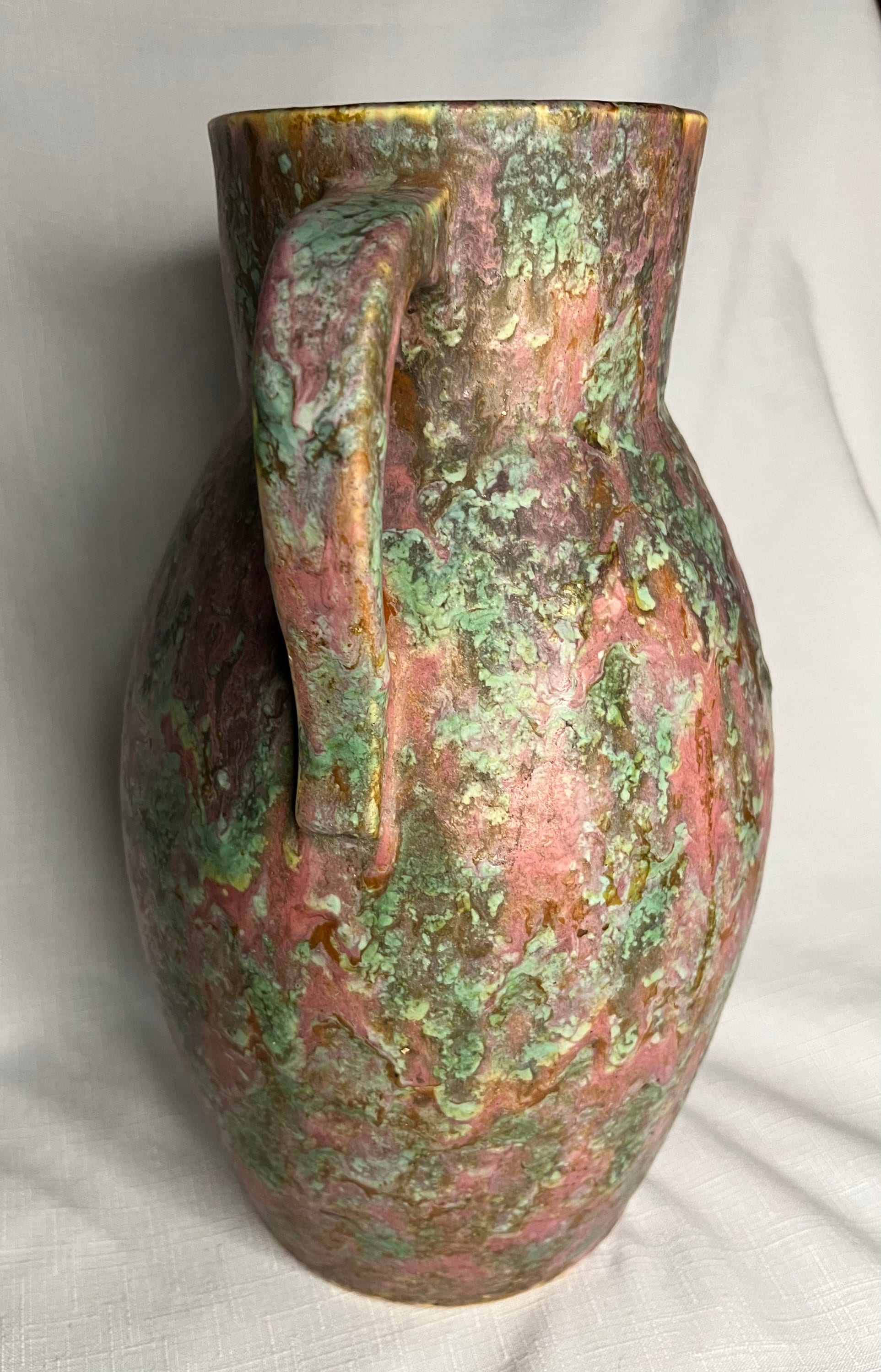 Beautiful Vintage Roseville Carnelian 2 Pottery Vase, Pattern 444 ...