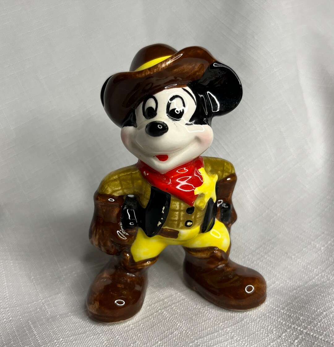 Vintage Cowboy Sheriff Mickey Mouse Figurine, Made in Japan, Original ...