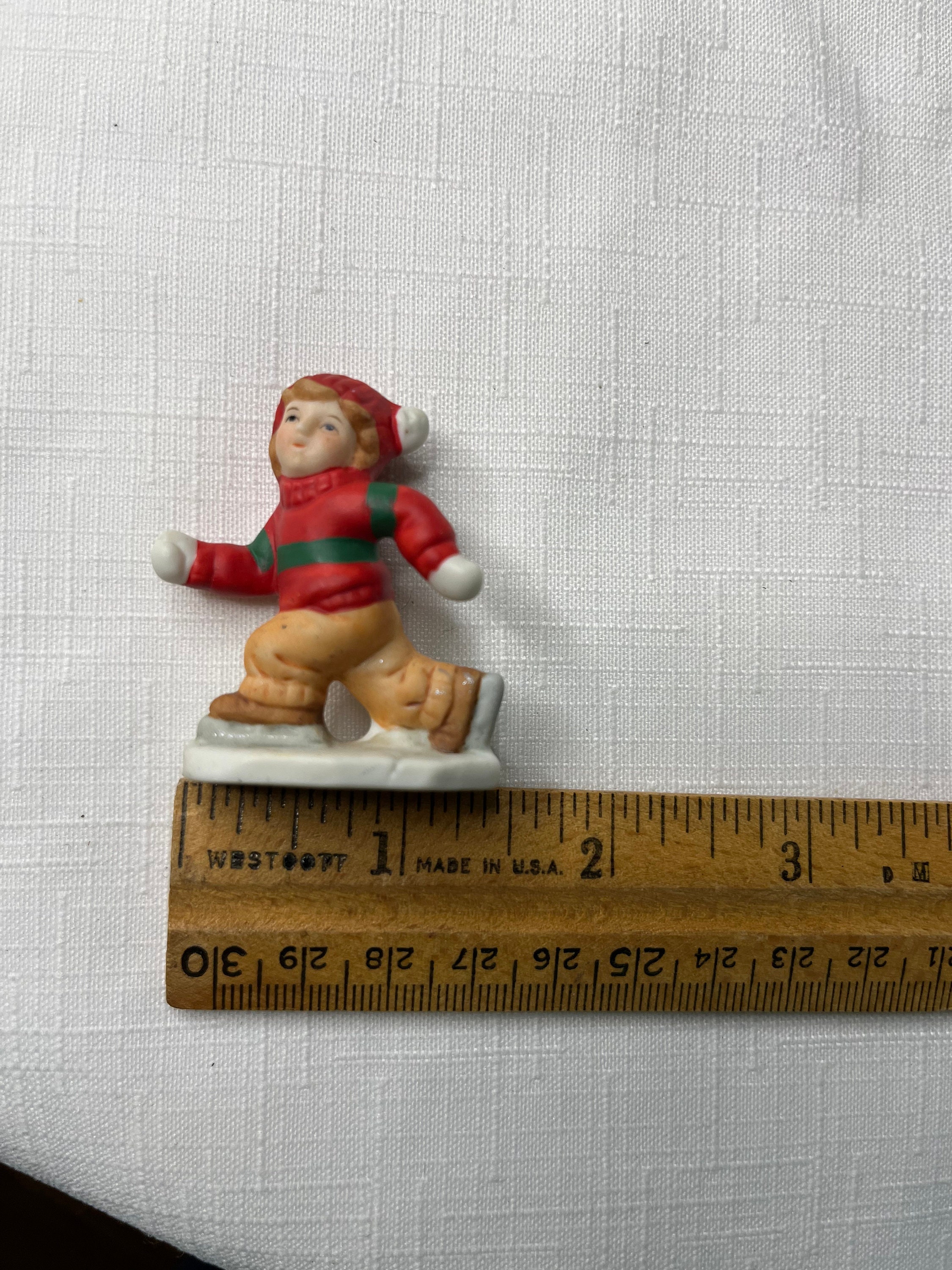 Lefton Colonial Village 1987 Ice Skating Boy - Etsy