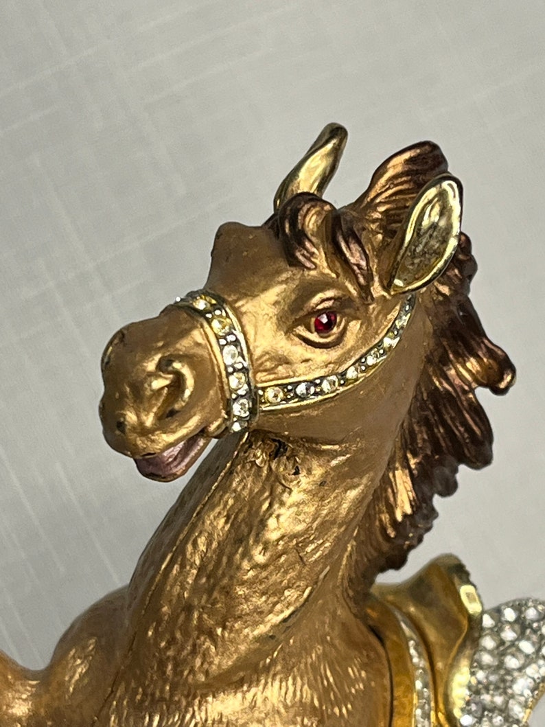 Rucinni Horse Trinket Box, Swarovski Crystals, Rearing Horse - Etsy