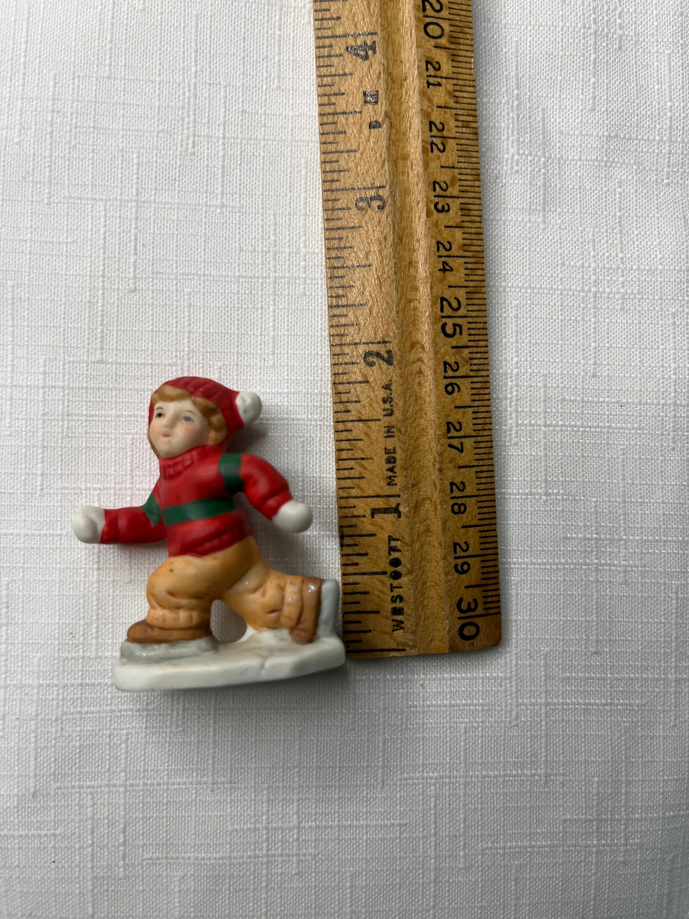Lefton Colonial Village 1987 Ice Skating Boy - Etsy