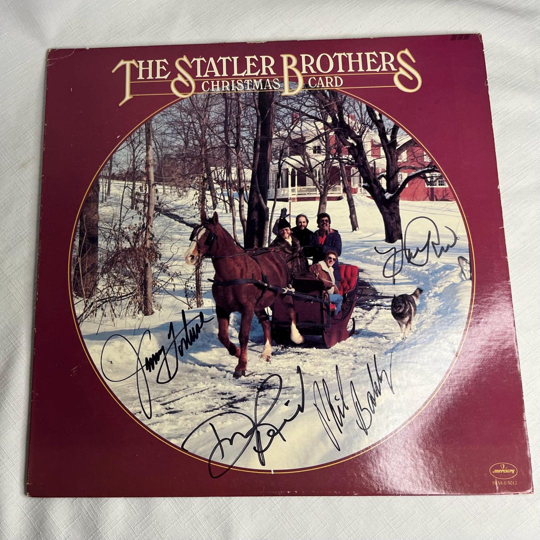 Vintage SIGNED Statler Brothers Christmas Card Record 1978, Mercury ...