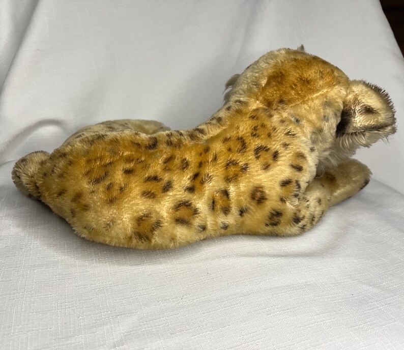 Vintage Steiff Reclining Leopard, Glass Eyes, Stitched Nose, Eyes Glow ...