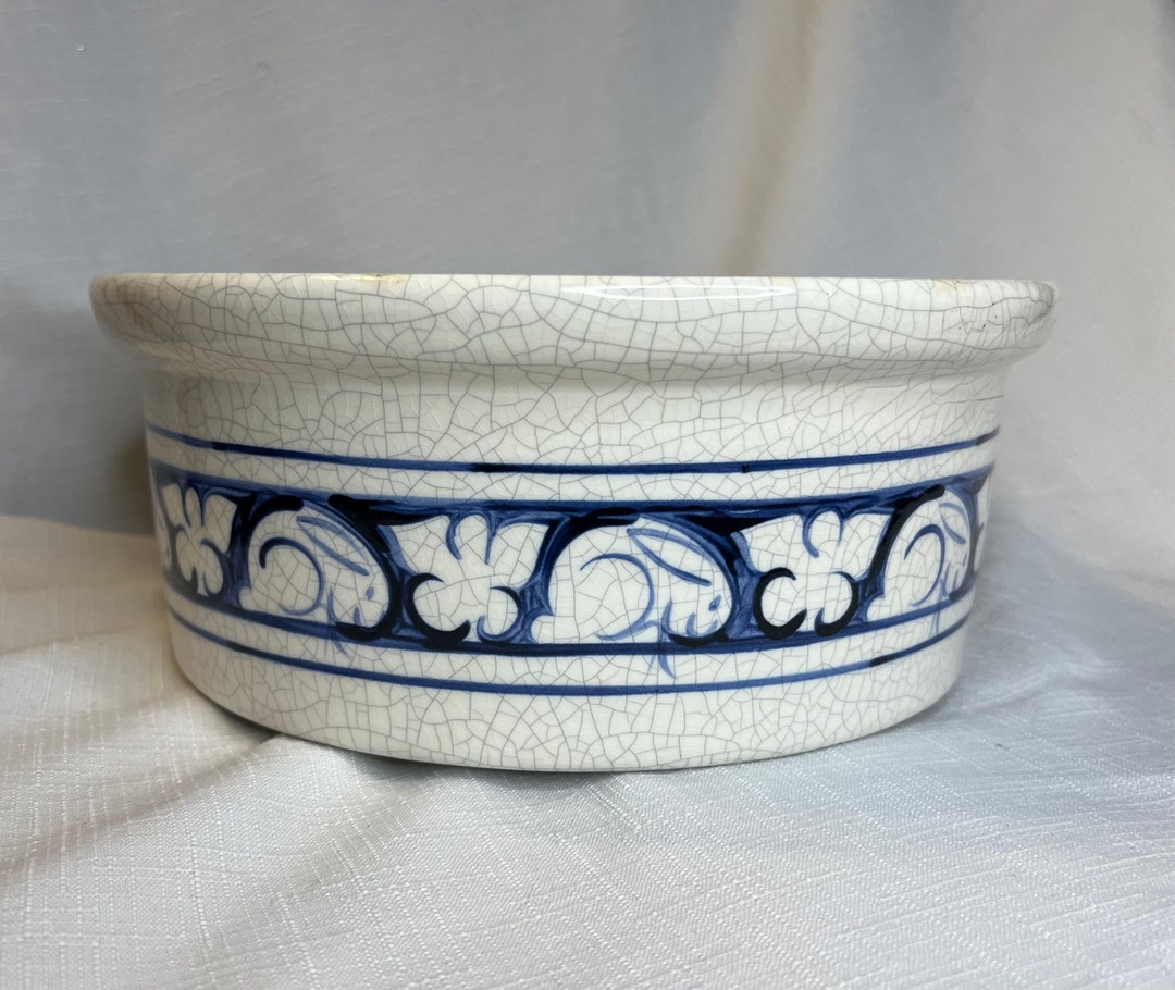 Vintage Potting Shed Dedham Pottery Round Casserole Dish - Etsy