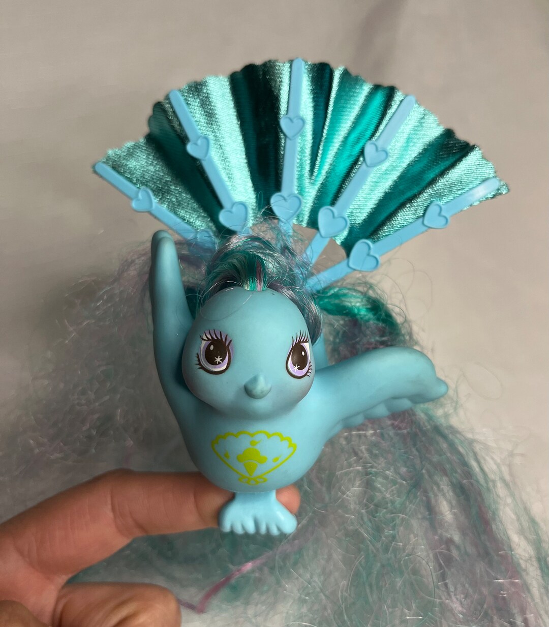 Vintage My Little Pony Fairy Tails Bird, Fan Tail, Blue - Etsy