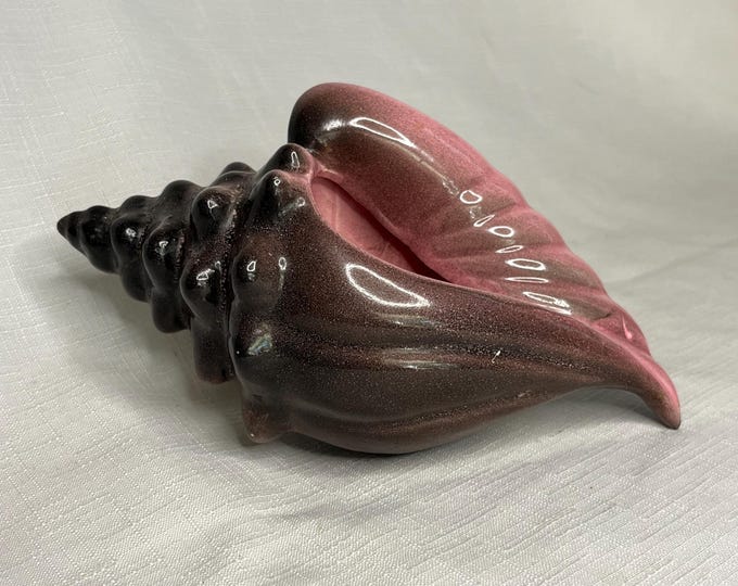 Vintage Ceramic Conch Shell Wall Pocket, Unmarked - Etsy