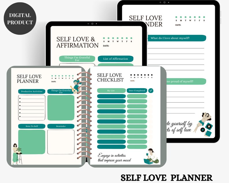 Self-love Journal Digital PDF, Self Love, Undated Self Care Assessment ...