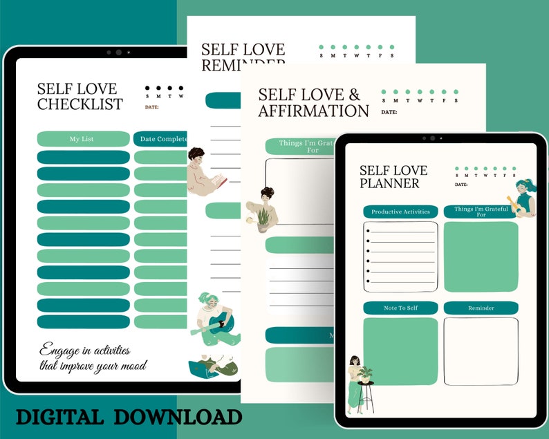 Self-love Journal Digital PDF, Self Love, Undated Self Care Assessment ...