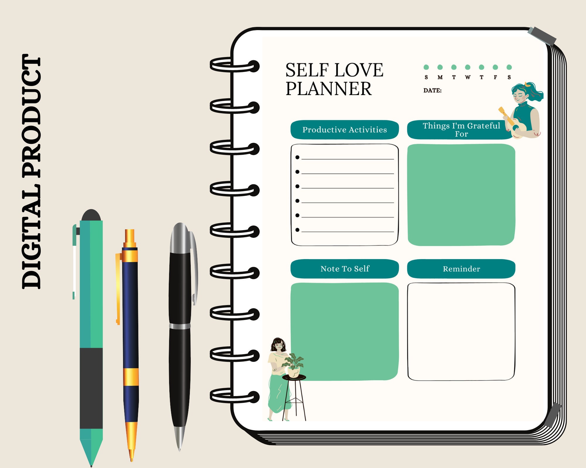 Self-love Journal Digital PDF, Self Love, Undated Self Care Assessment ...