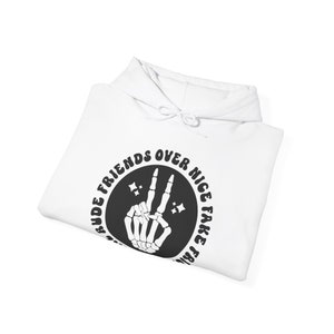 Real Rude Friends Over Fake Nice Friends Hooded Sweatshirt - Etsy
