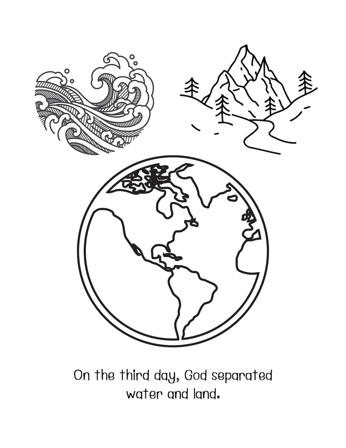 God Made Everything Christian Coloring Book - Etsy