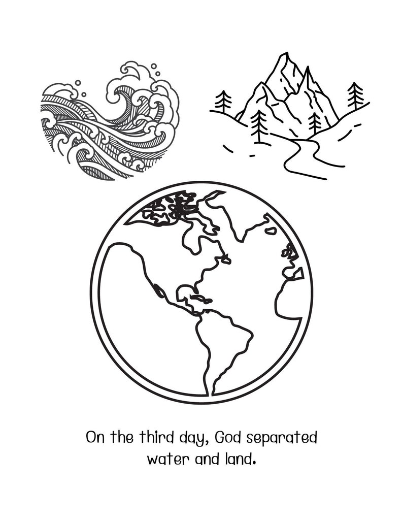 God Made Everything Christian Coloring Book - Etsy