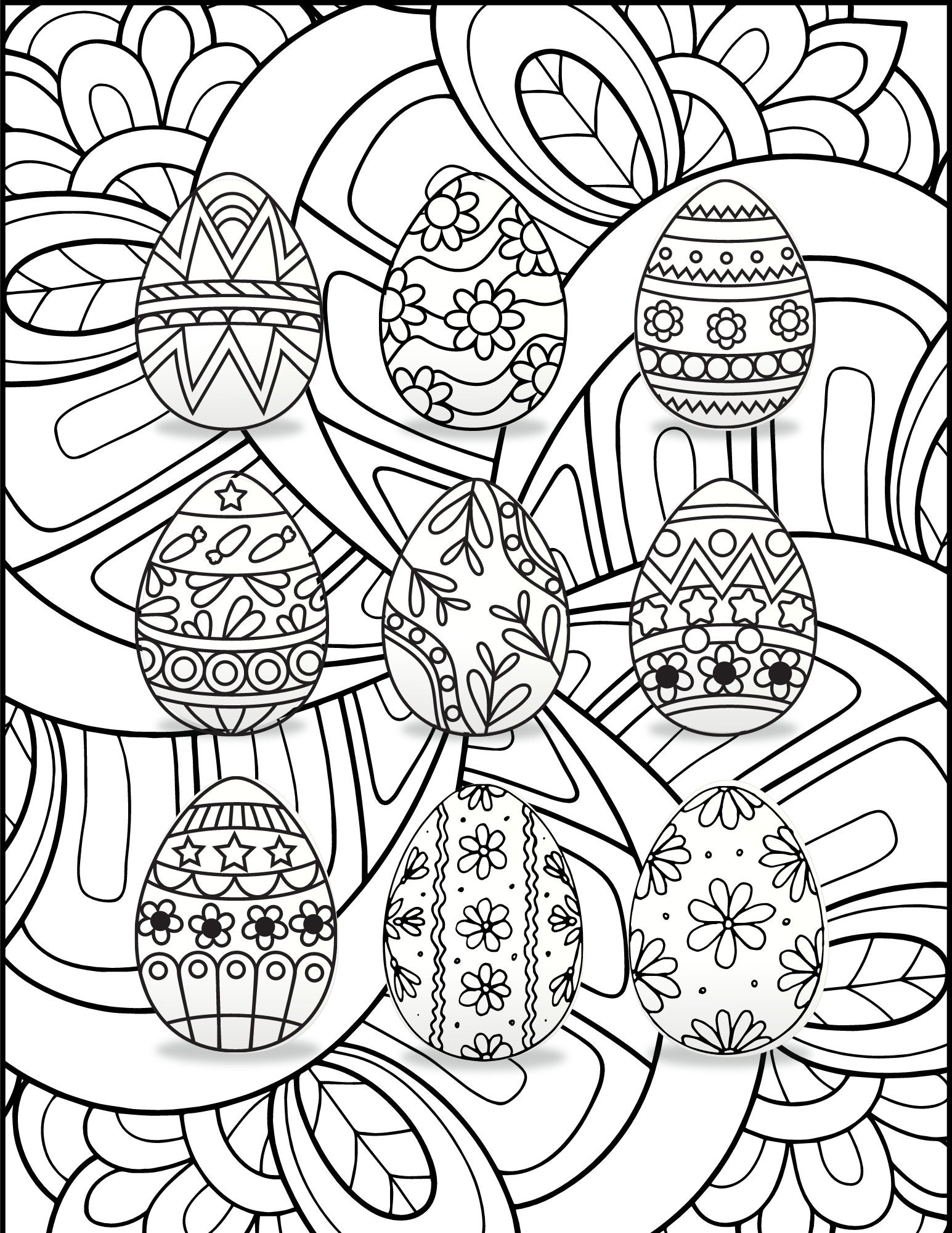 Easter Coloring Page - Etsy
