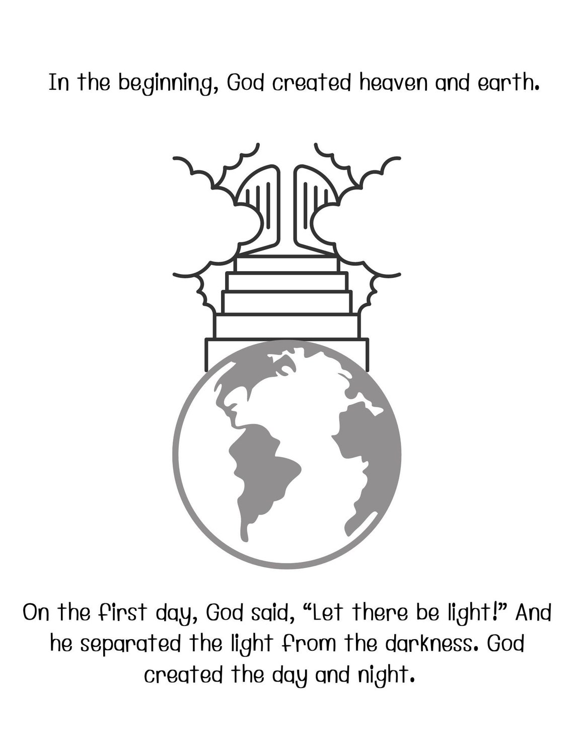 God Made Everything Christian Coloring Book - Etsy