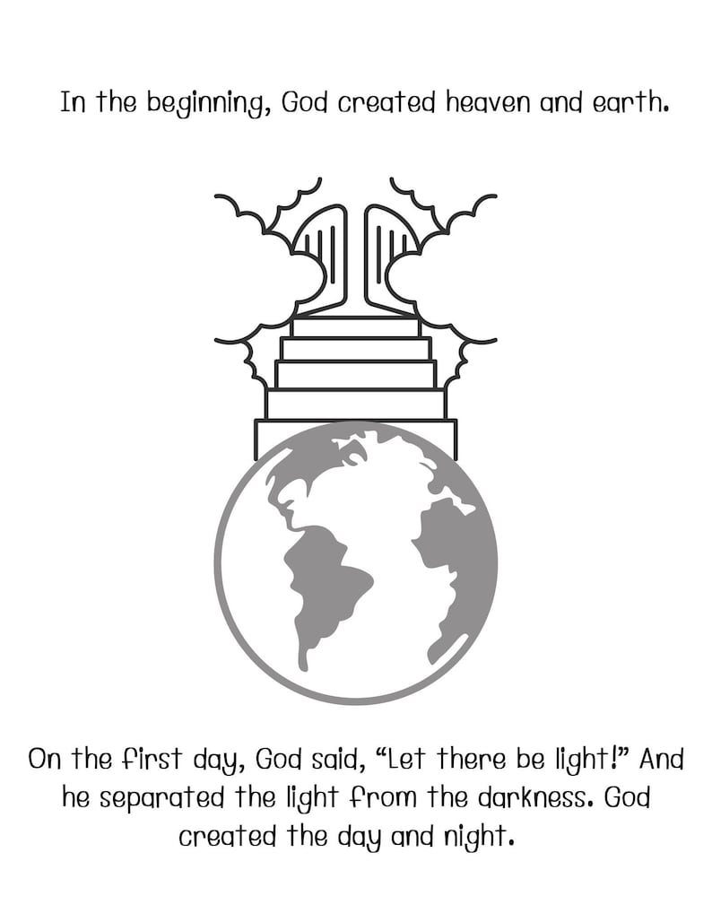 God Made Everything Christian Coloring Book - Etsy