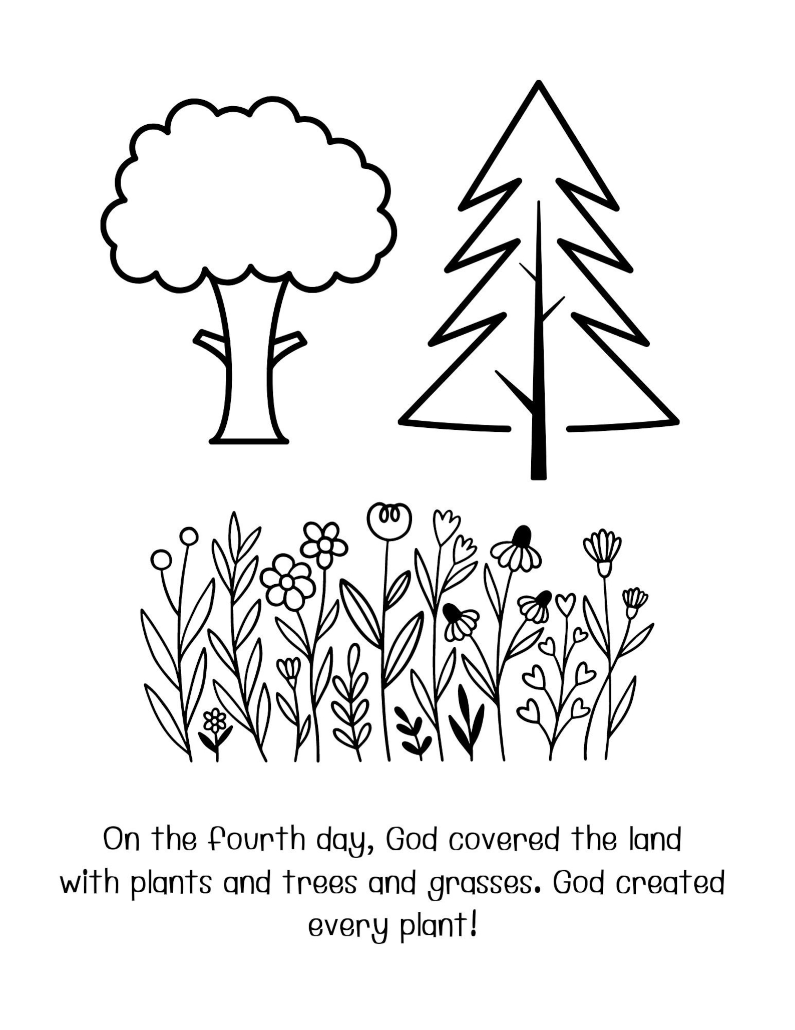 God Made Everything Christian Coloring Book - Etsy