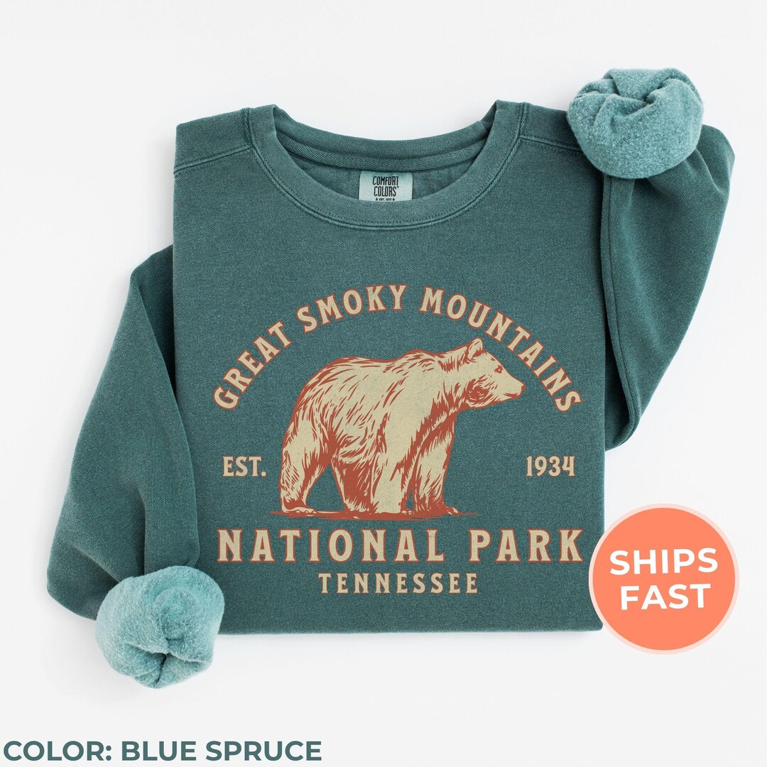 Great Smoky Mountains Comfort Colors® Sweatshirt: Outdoor Sweater ...
