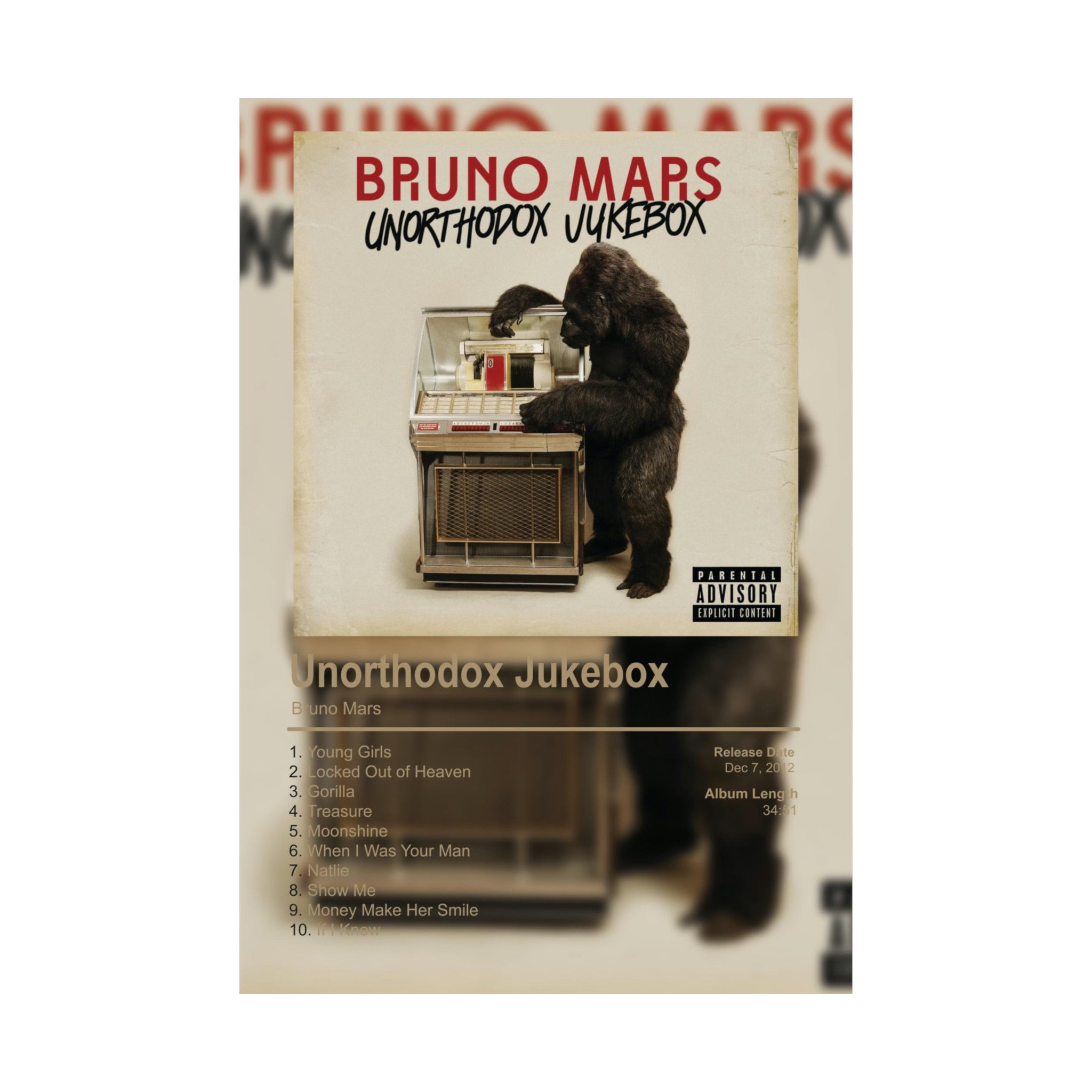 Treasure Bruno Mars Unorthodox Jukebox