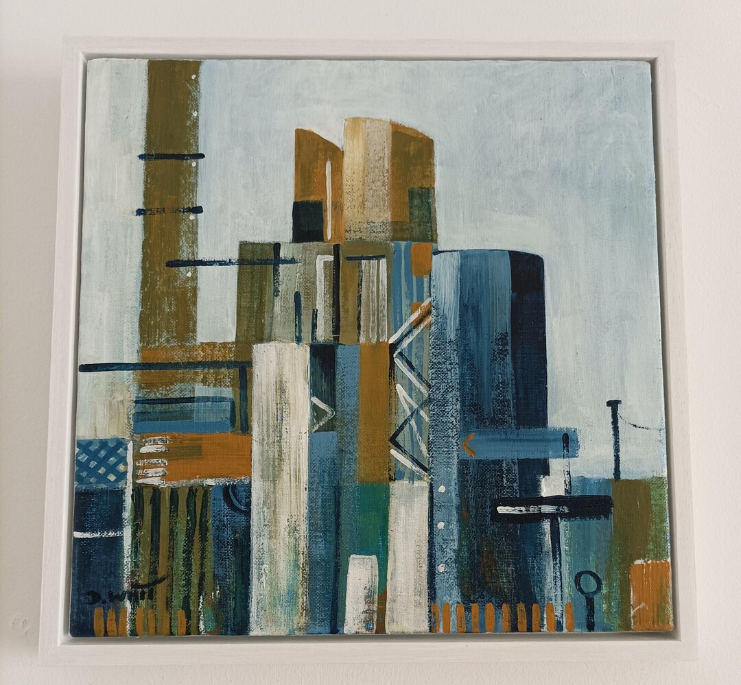 Original Framed Acrylic Painting - Aggregate - 30x30cm - Etsy