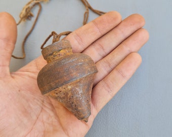 Rare Antique Vintage Iron Plumb Bob Leveling Measuring Carpenter Tool ...