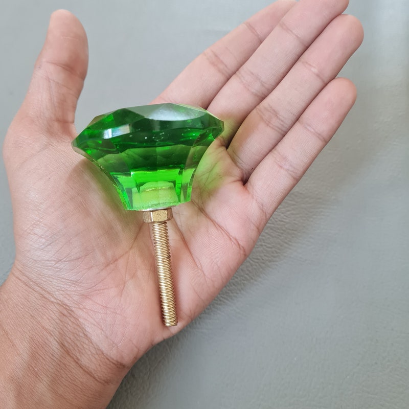 Green Glass Door Knobs - Etsy
