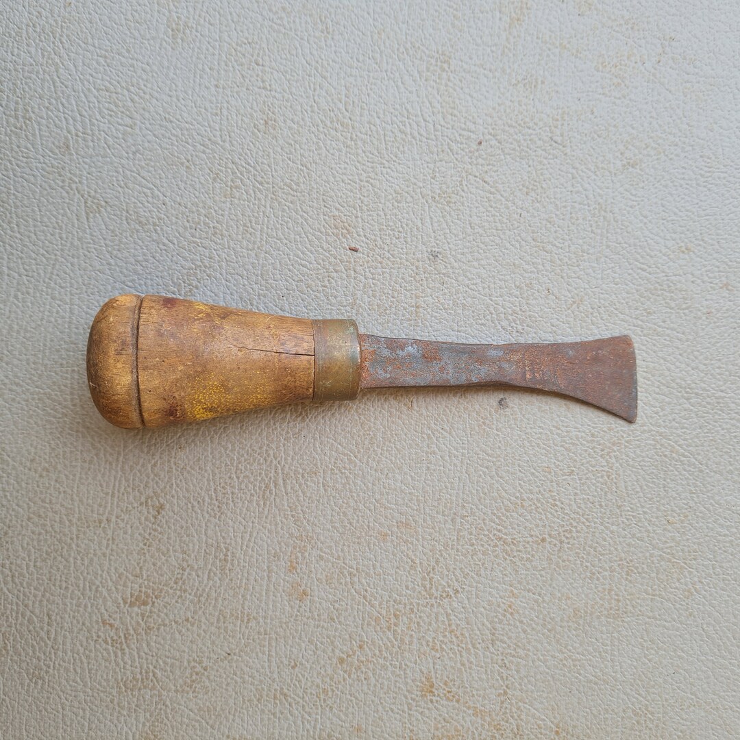 Vtg Original Small Leather Cutting Hand Knife Tool Leather Craftmans ...