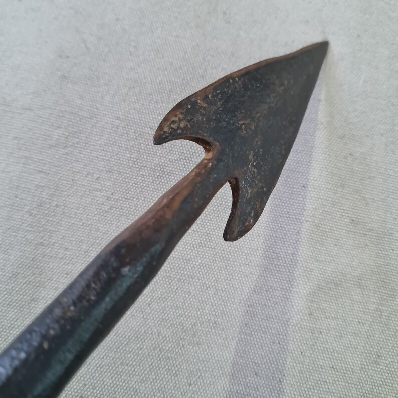 Antique Double Fluted Hand Forged Whaling / Fishing Harpoon Spear Tip ...