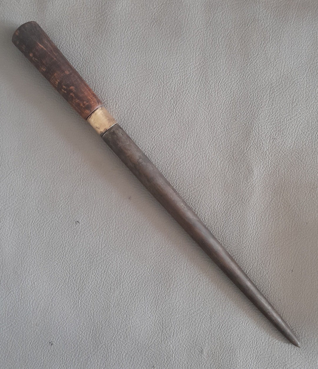 Vintage Iron Marlin Spike Rope Splicing Draw Bore Sailmaker Pricker ...