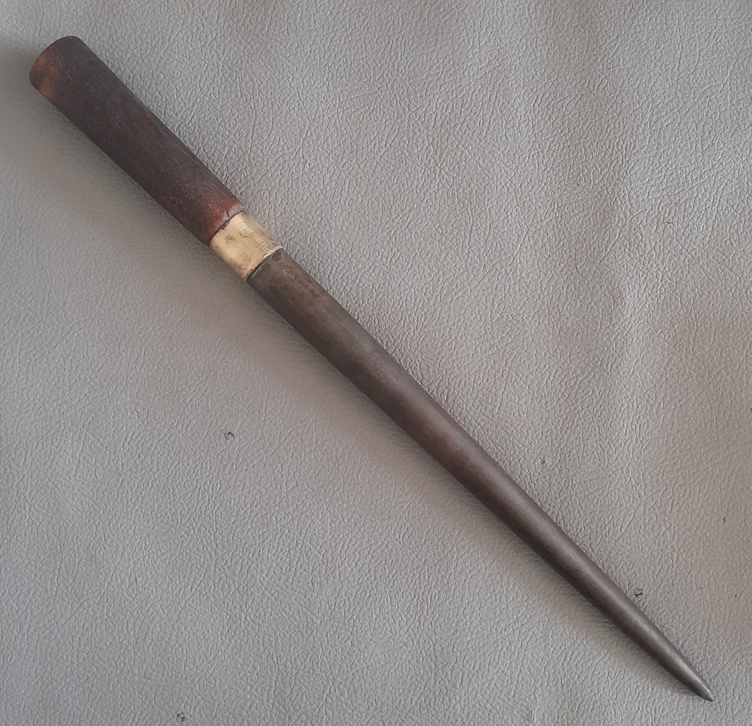 Vintage Iron Marlin Spike Rope Splicing Draw Bore Sailmaker Pricker ...