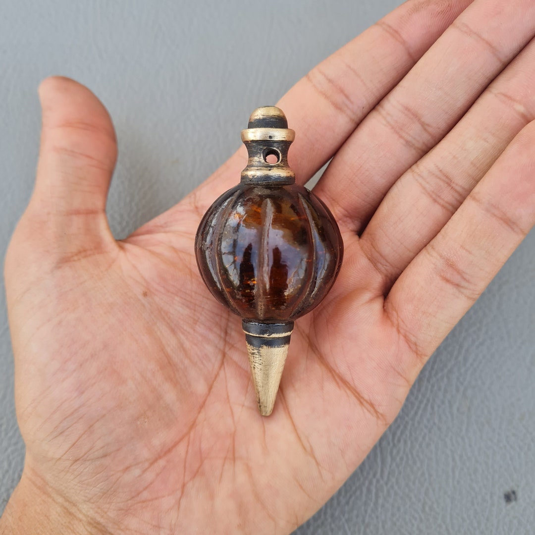 Beautiful Vtg Rare 19c Victorian Amber Honey Glass Plumb Bob - Etsy