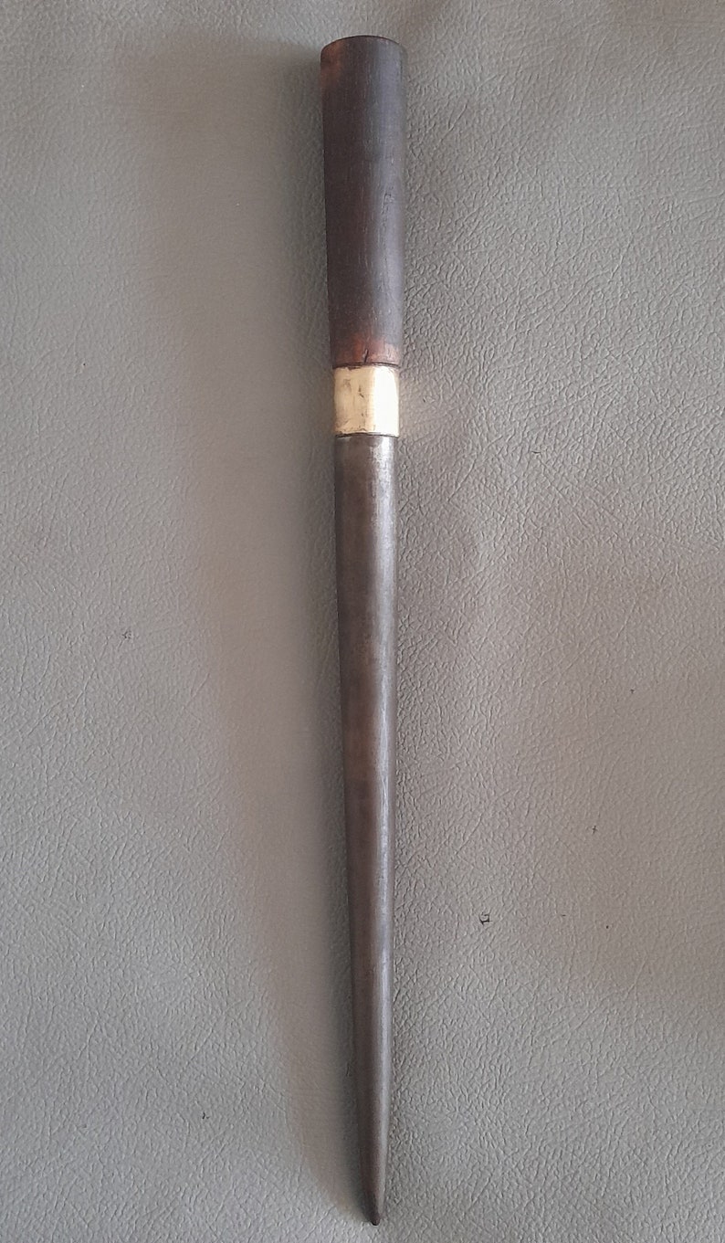 Vintage Iron Marlin Spike Rope Splicing Draw Bore Sailmaker Pricker ...