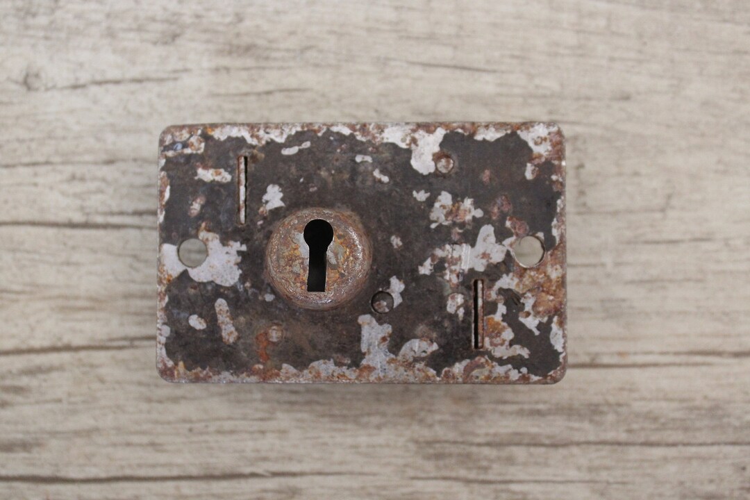 Antique Recessed Drawer Lock With 2 Key - Etsy