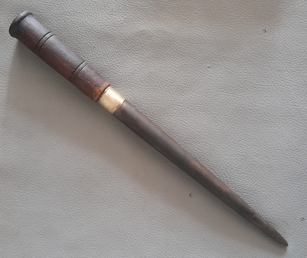 Vintage Iron Marlin Spike Rope Splicing Draw Bore Sailmaker Pricker ...