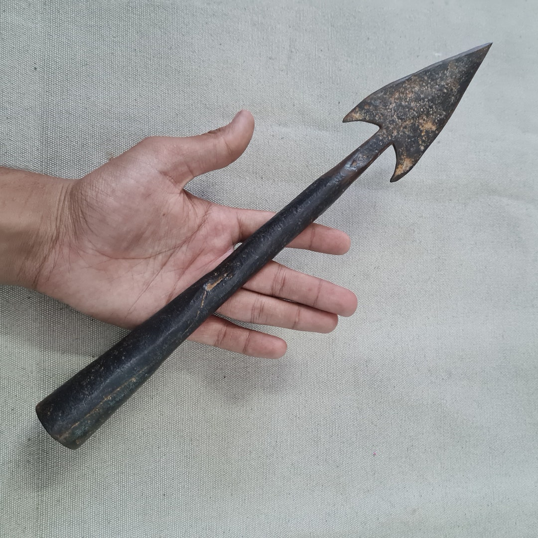 Antique Double Fluted Hand Forged Whaling / Fishing Harpoon Spear Tip ...