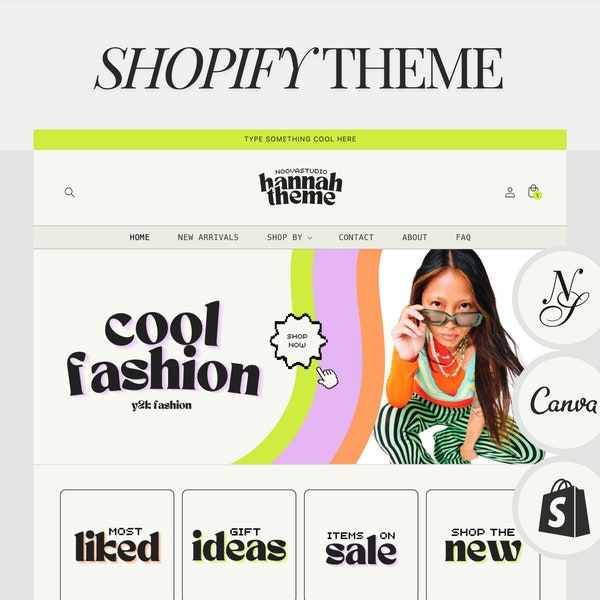 Y2k Retro Colorful Shopify Theme Template Shopify Website Shopify ...