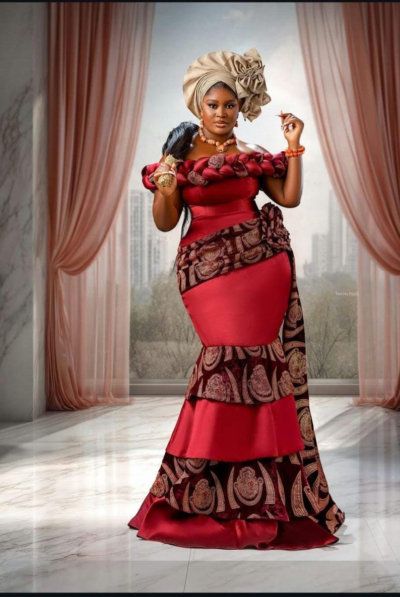 African Bride,isiagu for Trad,,igbo Attire,isi Agu Dress, Marriage ...