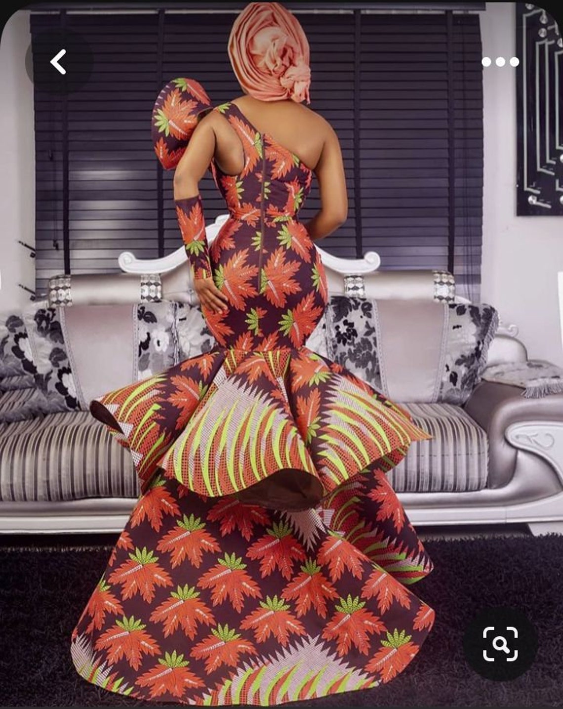 African Mermaid Dress, Ankara Gown, African Maxi Mermaid Gown, African ...