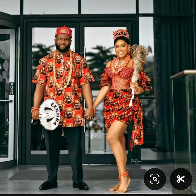 African Bride,isiagu for Trad,,igbo Attire,isi Agu Dress, Marriage ...