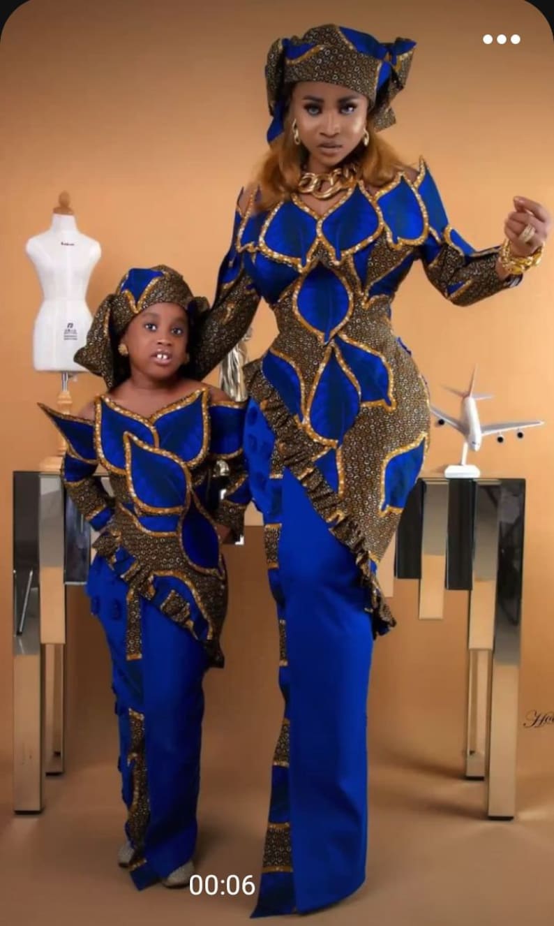 African Wears,ankara Gown, Ankara Mum and Daughter,mother and Daughter ...