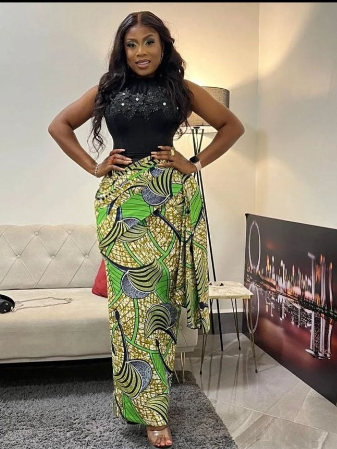 Ankara Sit Out Dress,ankara Long Gown, African Gown, African Clothing ...