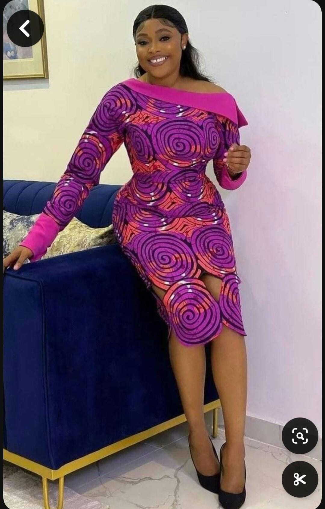 Short Ankara Dress,classy Ankara Outfit,ankara Short Gown,ankara Wears ...