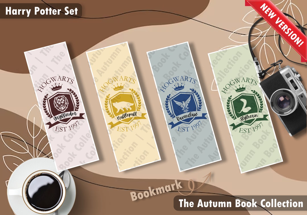 Harry Potter Houses Bookmarks Gryffindor Hufflepuff - Etsy