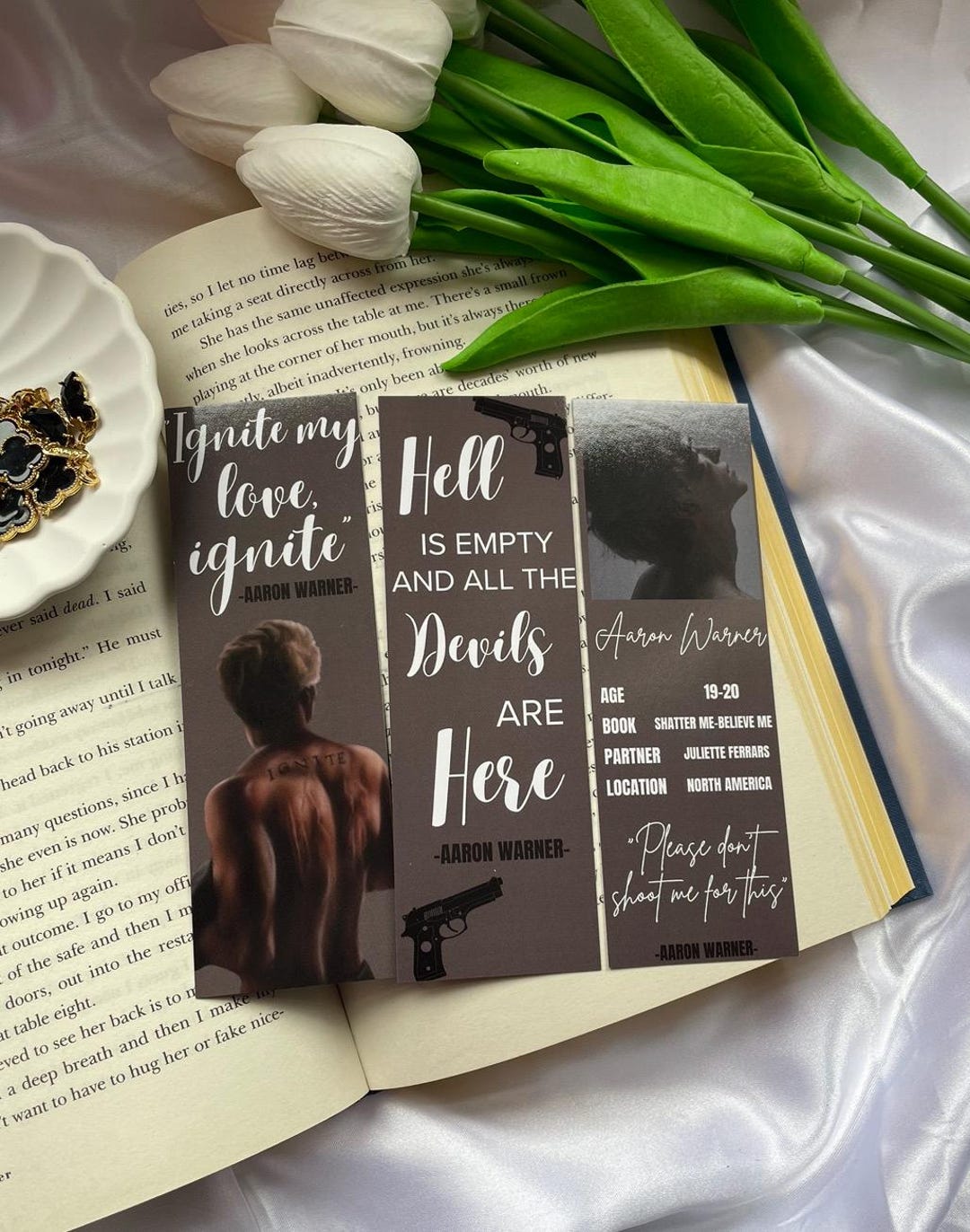 Aaron Warner Bookmarks - Shatter Me Bookmarks | Booktok | Booktok ...