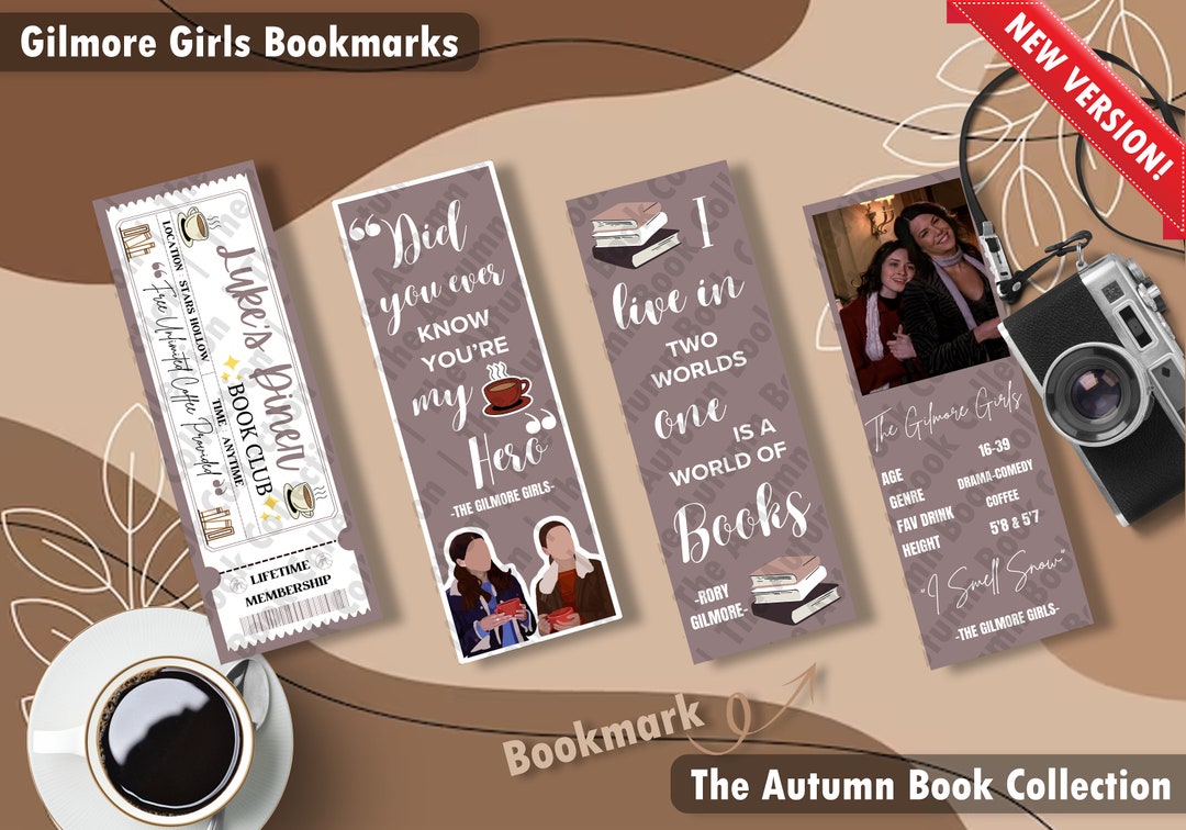 Gilmore Girls Inspired Bookmarks Lukes Diner Bookmark Lorelai Gilmore